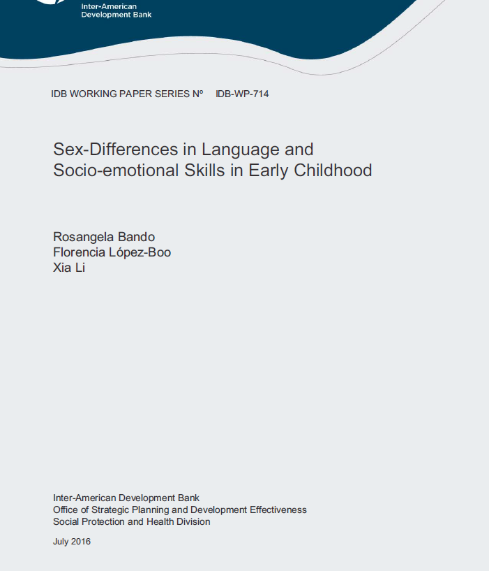 Sex Differences In Language And Socio emotional Skills In Early Childhood Sex Differences In Language And Socio emotional Skills In Early Childhood